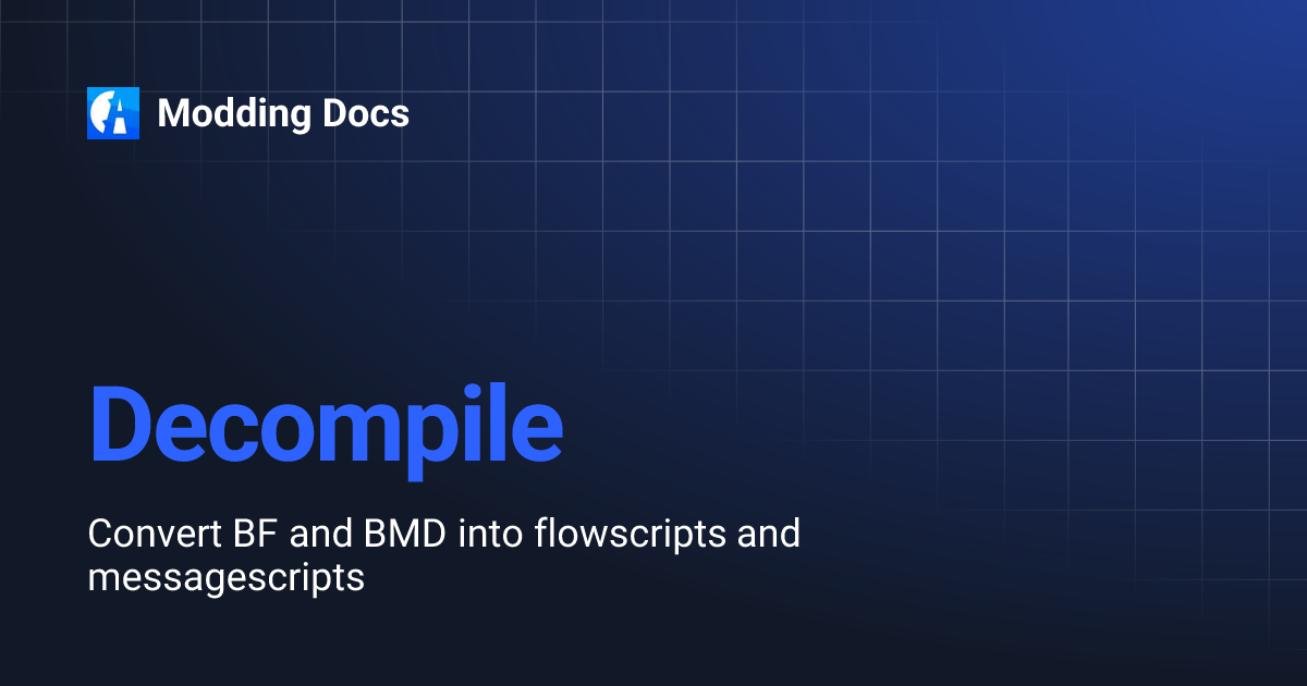 Decompile | Modding Docs