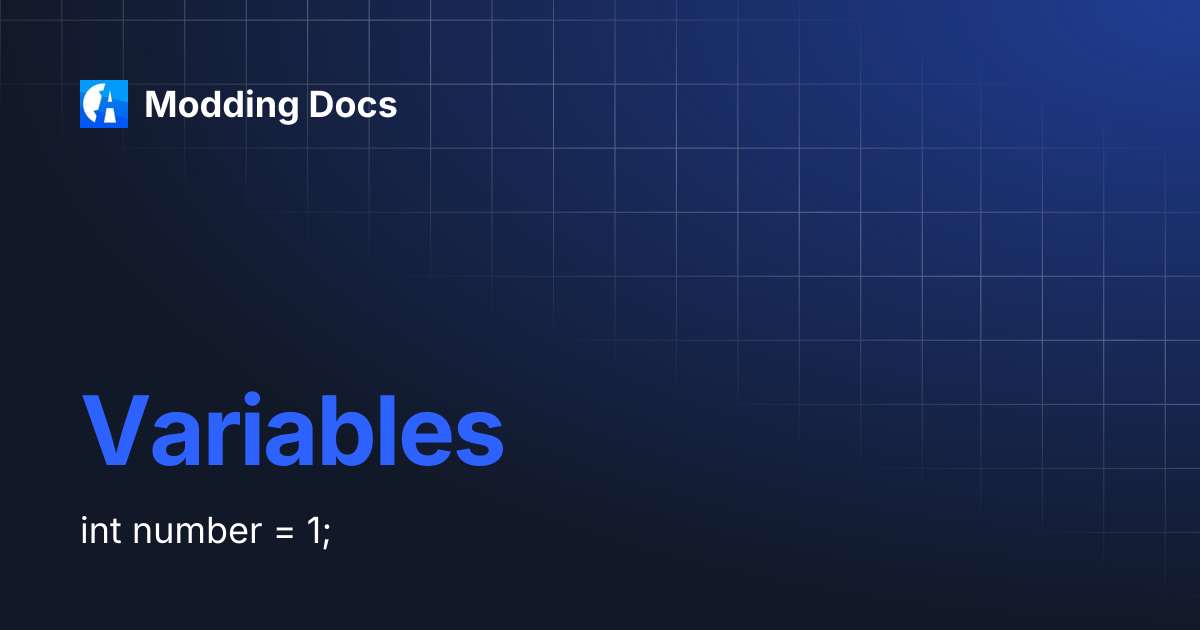 Variables | Modding Docs